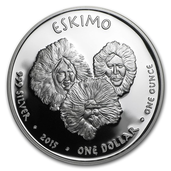 Buy 2015 1 oz Silver Proof State Dollars Alaska Eskimo | APMEX