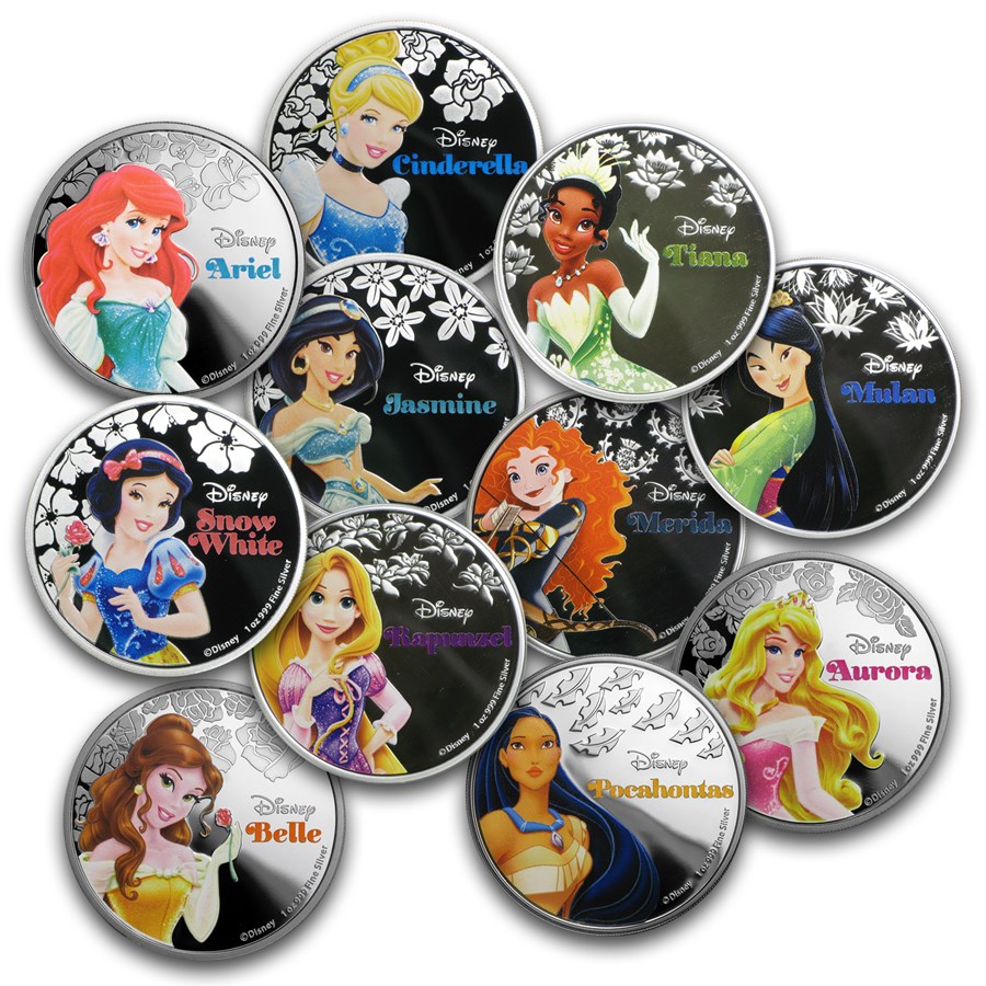 Buy 2015-16 Niue 11-Coin Silver $2 Disney Princess Set | APMEX