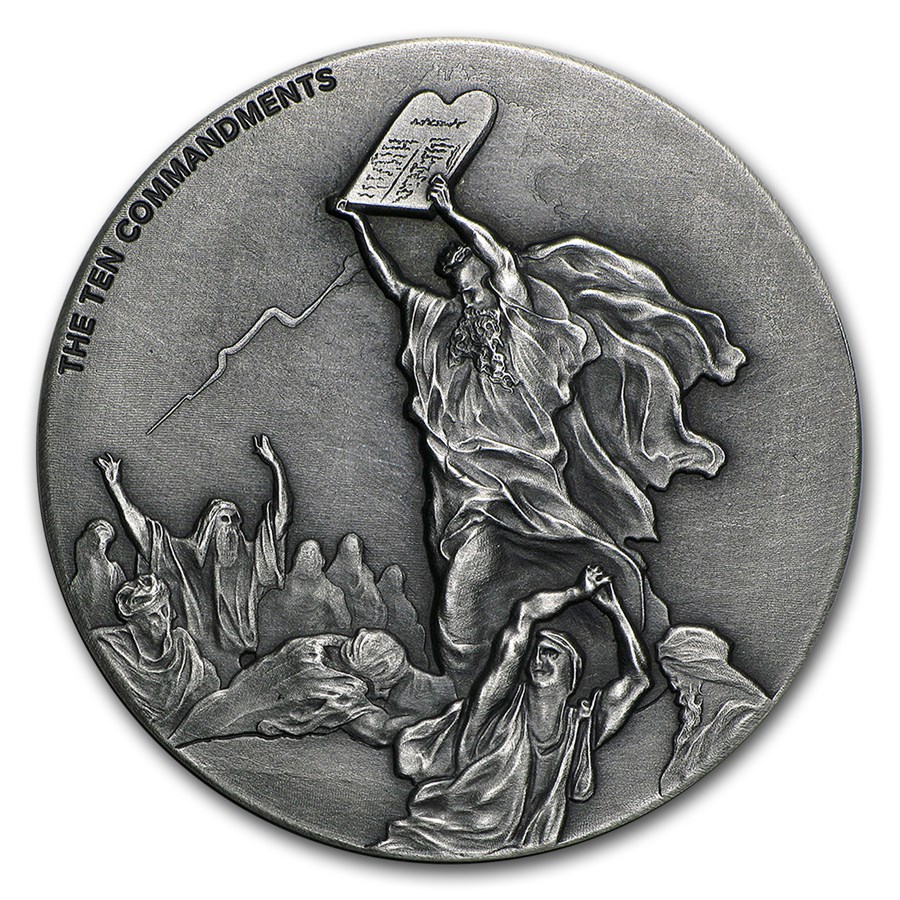 Buy 2015 2 oz Silver Coin - Biblical Series (Ten Commandments) | APMEX