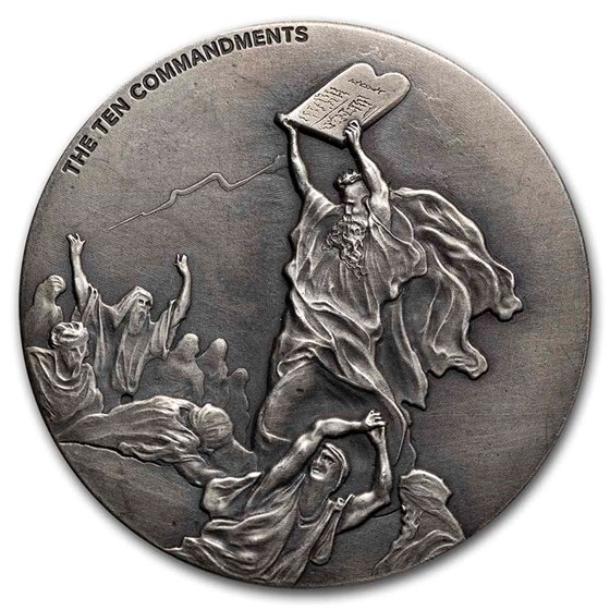 Buy 2015 2 oz Silver Coin Only - Biblical Series (Ten Commandments) | APMEX