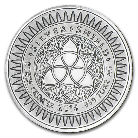 Buy 2015 2 oz Silver Shield Round - Year of the Sheep | APMEX