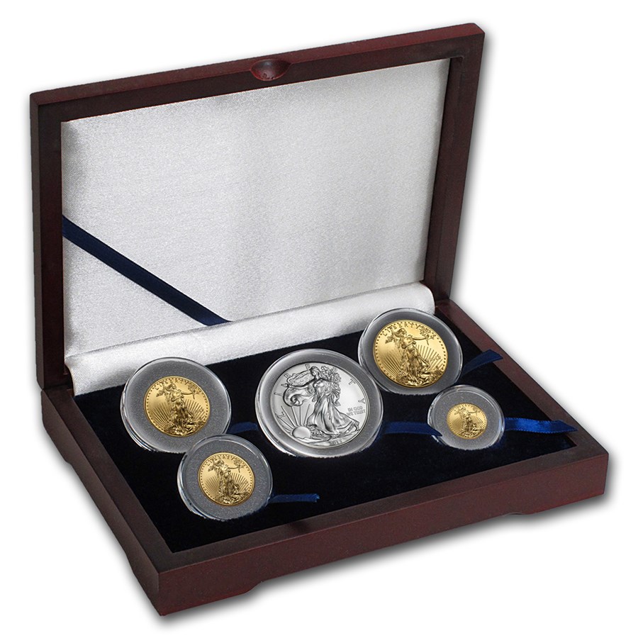 Buy 2015 5-Coin Gold & American Silver Eagle Set BU | APMEX