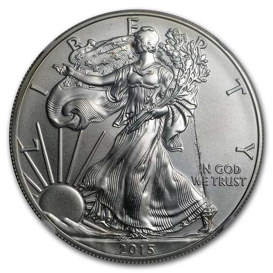 Buy 2015 American Silver Eagle MS-69 NGC (Error, Obv Struck Thru) | APMEX
