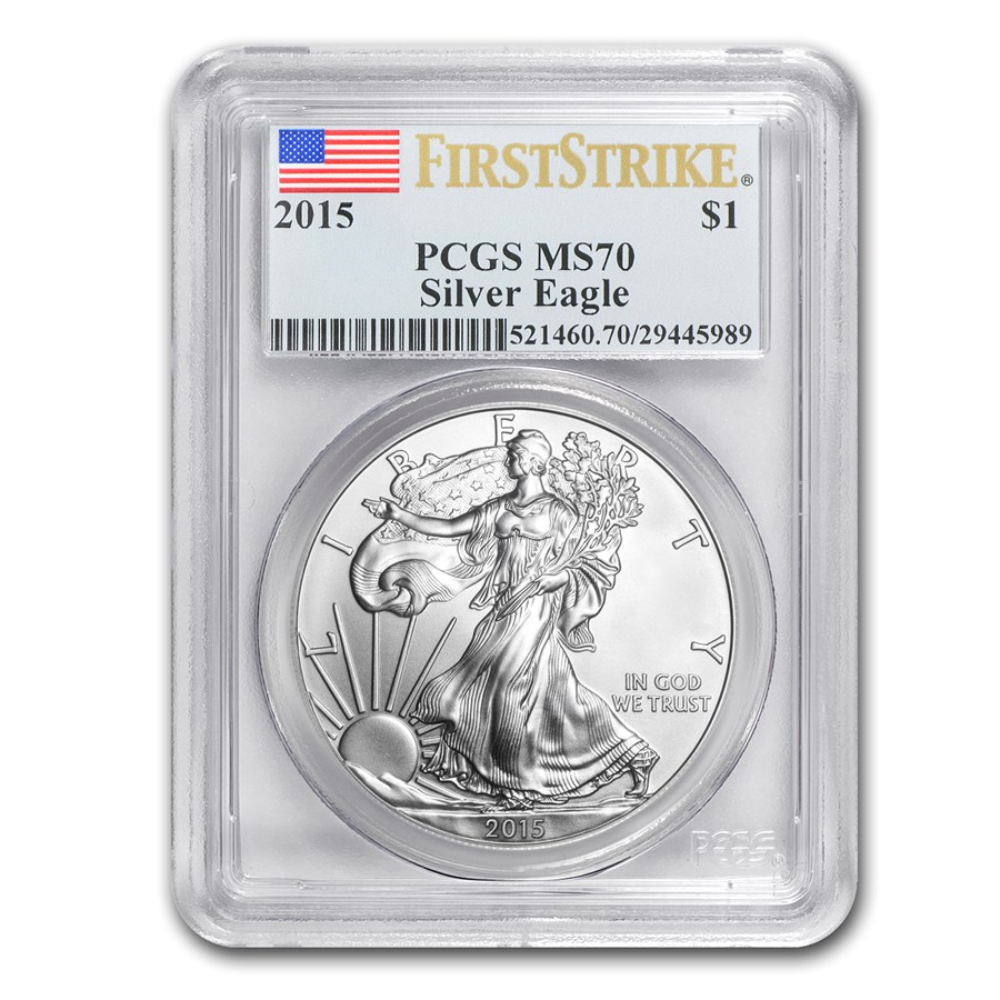 Buy 2015 American Silver Eagle MS-70 PCGS (FirstStrike®) | APMEX