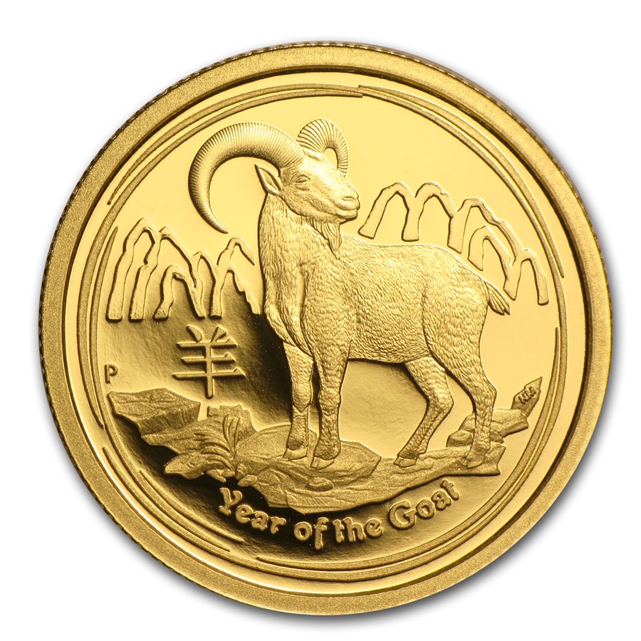 Buy 2015 Australia 1/4 oz Gold Lunar Goat Proof (w/box and COA) | APMEX