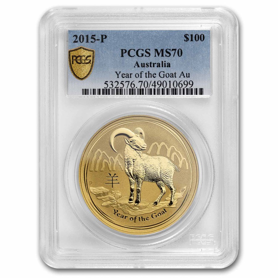 Buy 2015 Australia 1 oz Gold Lunar Goat MS-70 PCGS (Series II) | APMEX