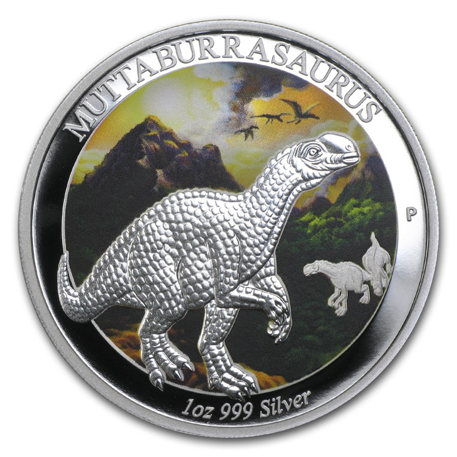 Buy 2015 Australia 1 oz Silver Age of Dinosaurs Pf (Muttaburrasaurus ...
