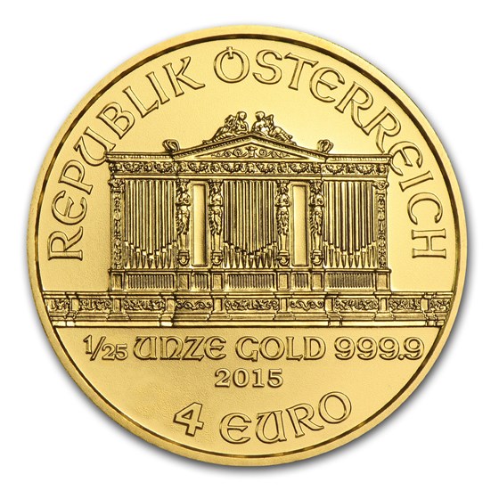 Buy 2015 Austria 1/25 oz Gold Philharmonic BU | APMEX