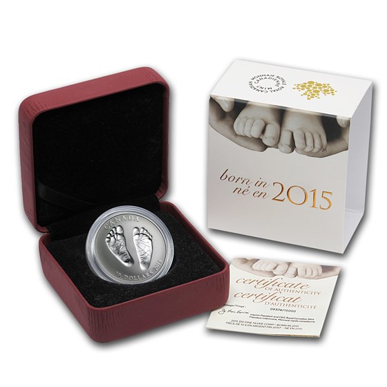 Buy 2015 Canada 1/2 oz Silver $10 Welcome Baby Rev Prf (w/Box & COA ...