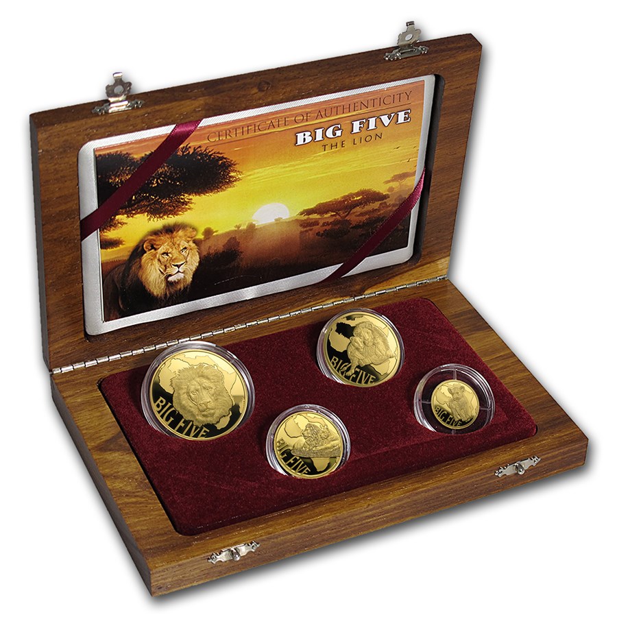 Buy 2015 Congo 4-Coin Gold Lion Proof Set (The Big Five) | APMEX
