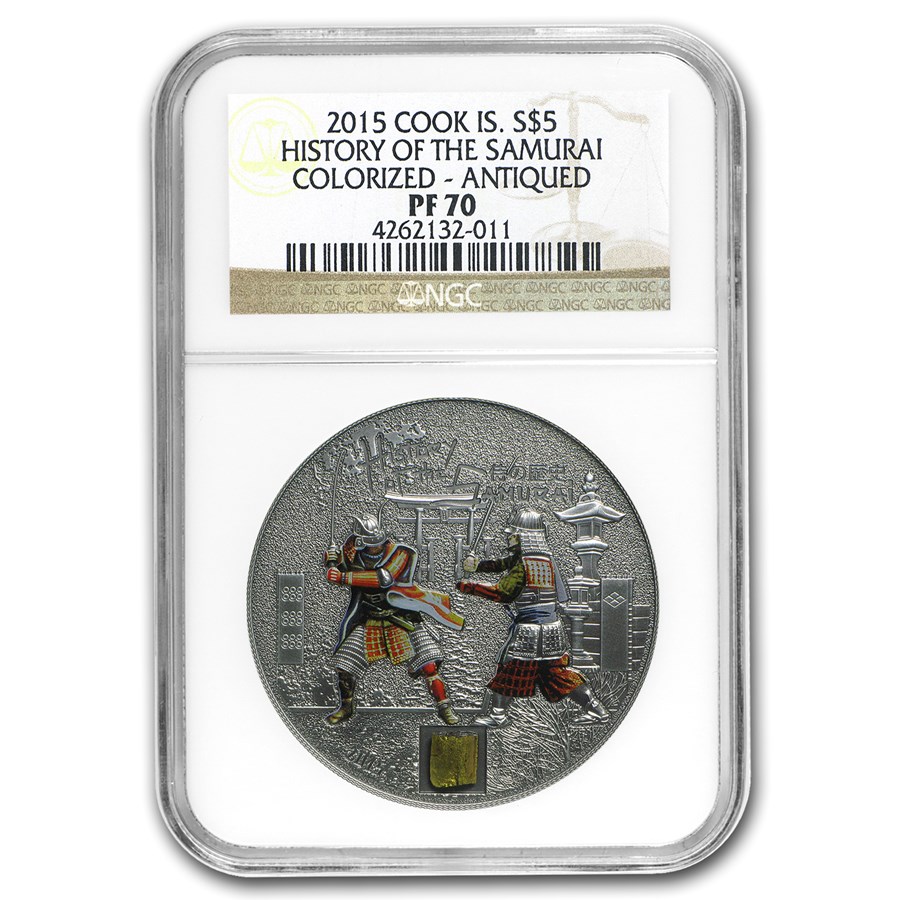 Buy 2015 Cook Islands Proof Silver History of the Samurai PF-70 NGC | APMEX