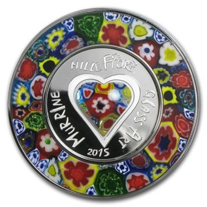 Buy 2015 Cook Islands Silver Murrine Millefiori Glass Art | APMEX