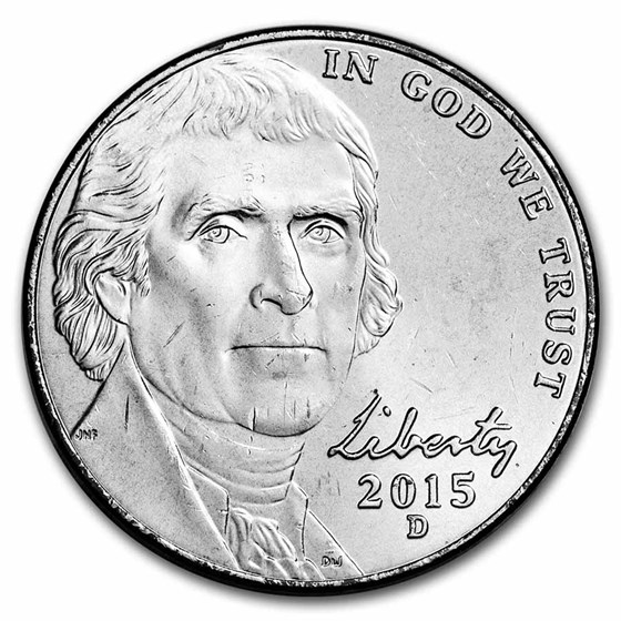 Buy 2015-D Jefferson Nickel 40-Coin Roll BU | APMEX