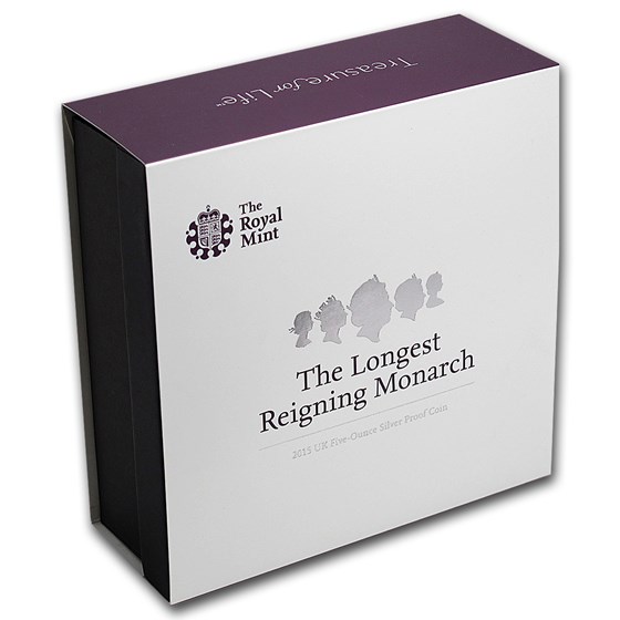 Buy 2015 GB 5 oz Silver Longest Reigning Monarch Proof | APMEX