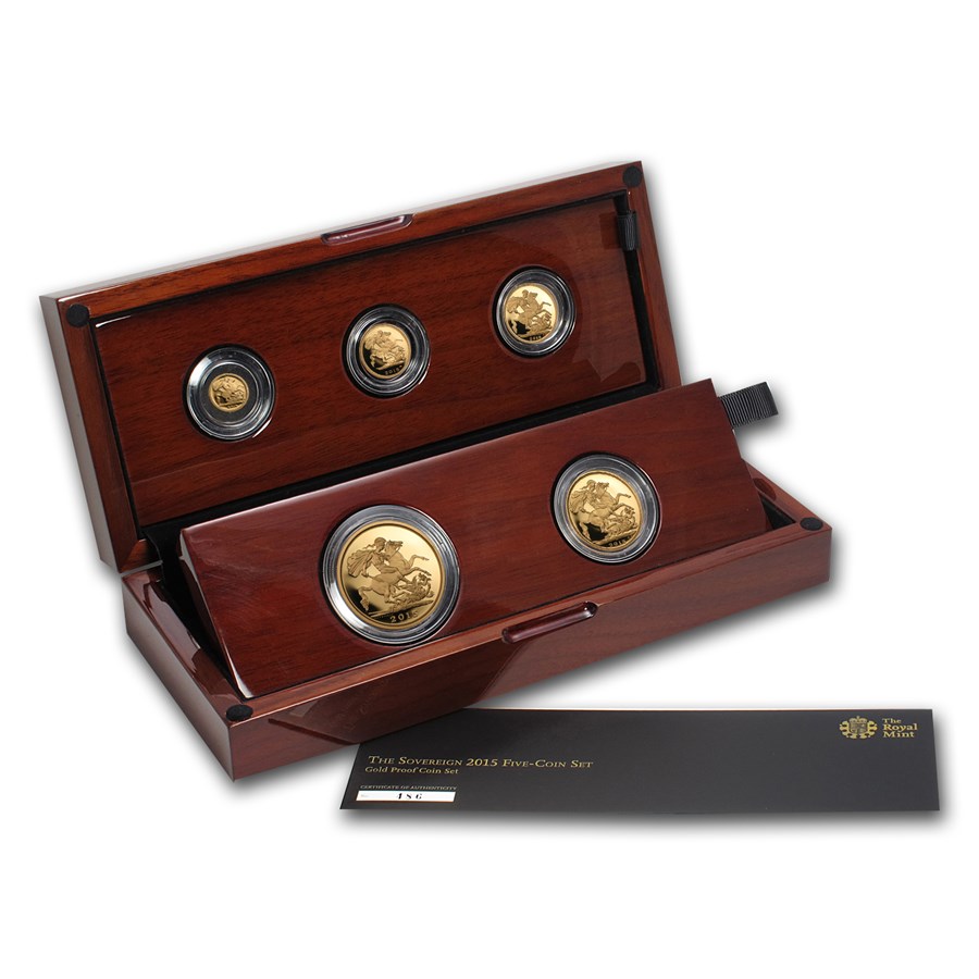 Buy 2015 Great Britain 5-Coin Gold Sovereign Proof Set | APMEX
