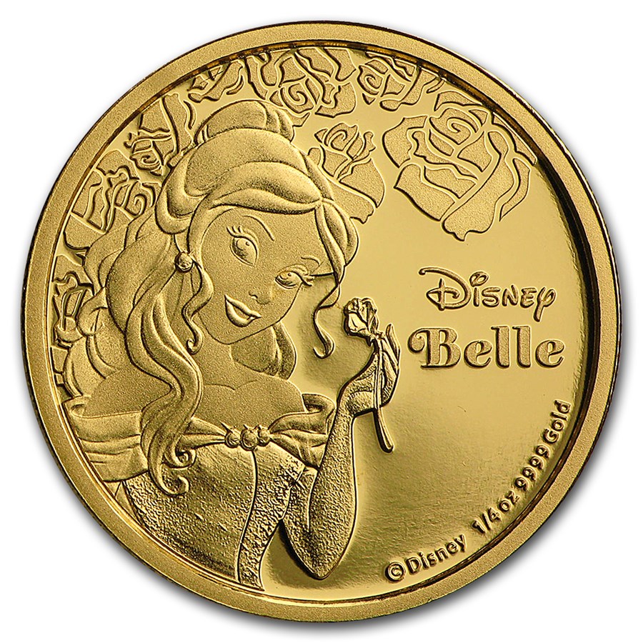 Buy 2015 Niue 1/4 oz Proof Gold $25 Disney Princess Belle | APMEX