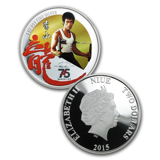 Buy 2015 Niue 1 oz Proof Silver Bruce Lee Legend of the Dragon | APMEX