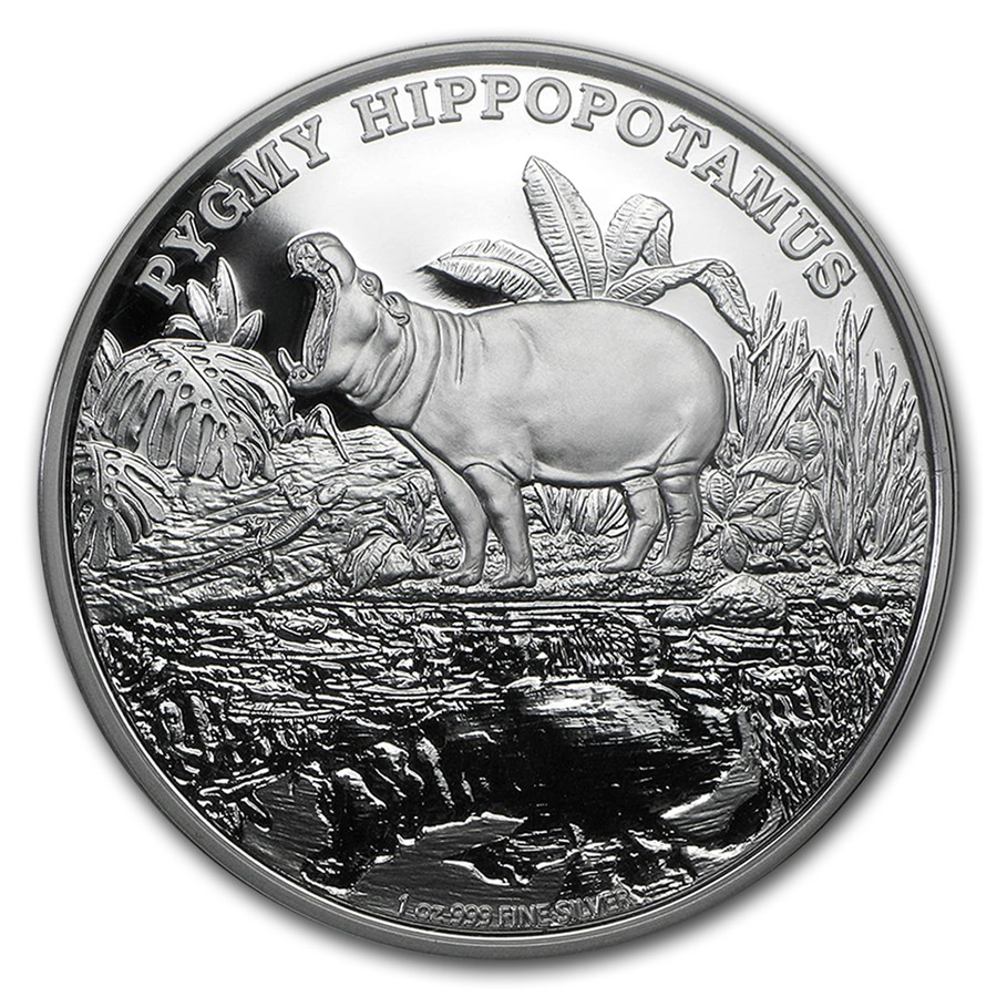 Buy 2015 Niue 1 oz Silver Endangered Species Pygmy Hippopotamus | APMEX