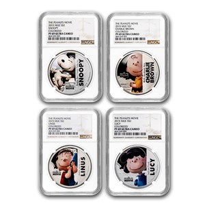 Buy 2015 Niue 4-Coin Silver "The Peanuts Movie" Set PF-69 NGC | APMEX