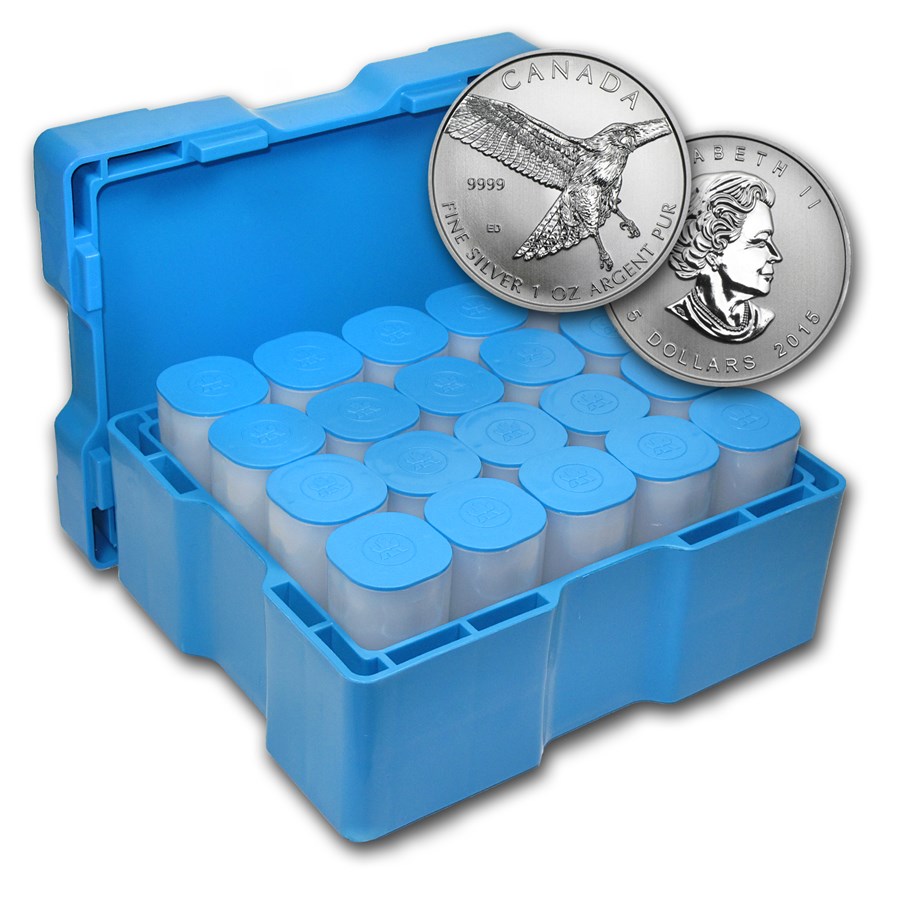 Buy 2015 RCM 500-Coin 1 oz Silver Red Tailed Hawk Monster Box(Sealed ...