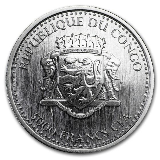 Buy 2015 Republic of Congo Silver 1 oz Silverback Gorilla (Abrasion ...