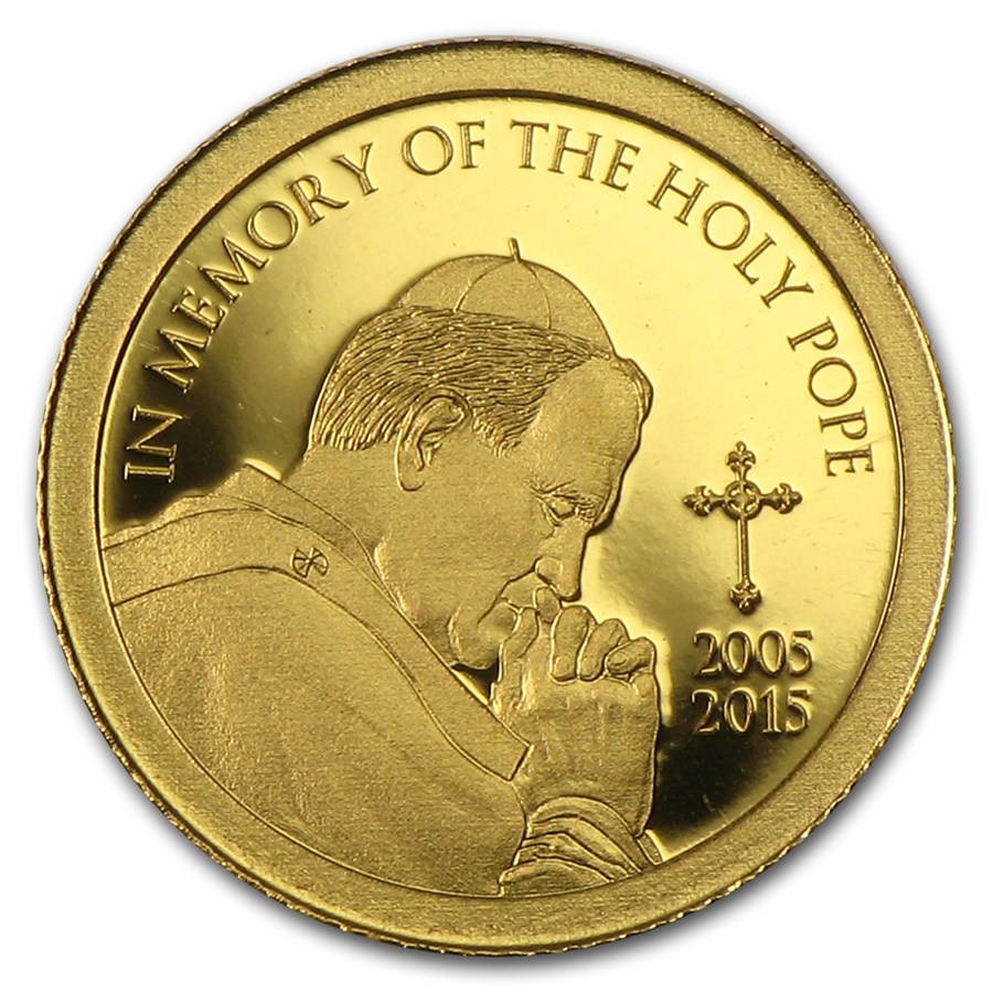 Buy 2015 Tanzania 1/2 gram Gold In Memory of The Holy Pope | APMEX