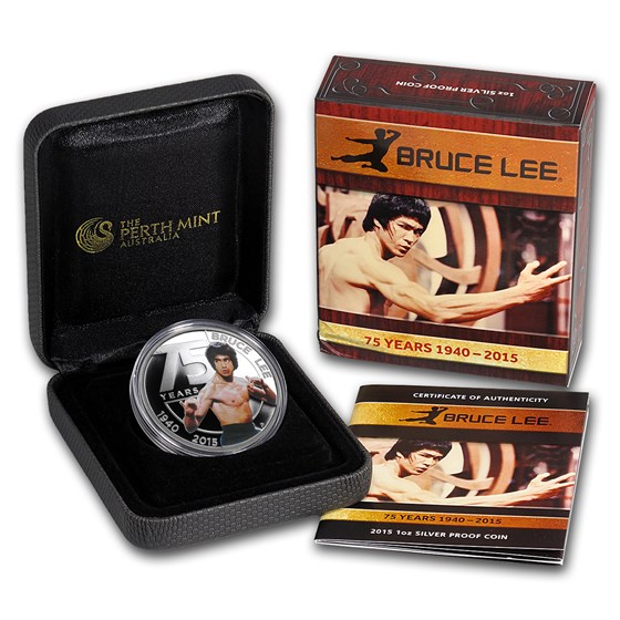 Buy 2015 Tuvalu 1 oz Silver Colorized Bruce Lee Prf | APMEX