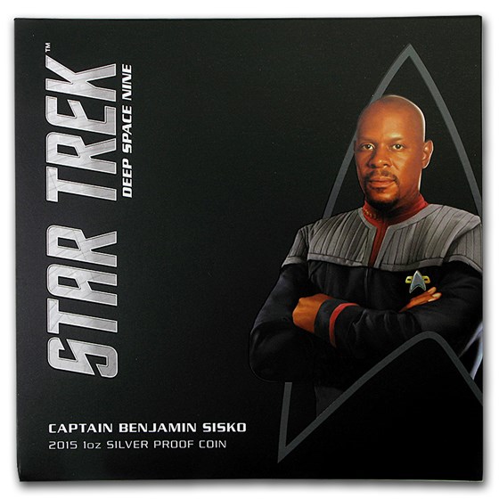 Buy 2015 Tuvalu 1 oz Silver Star Trek Colored Proof (Captain Sisko) | APMEX