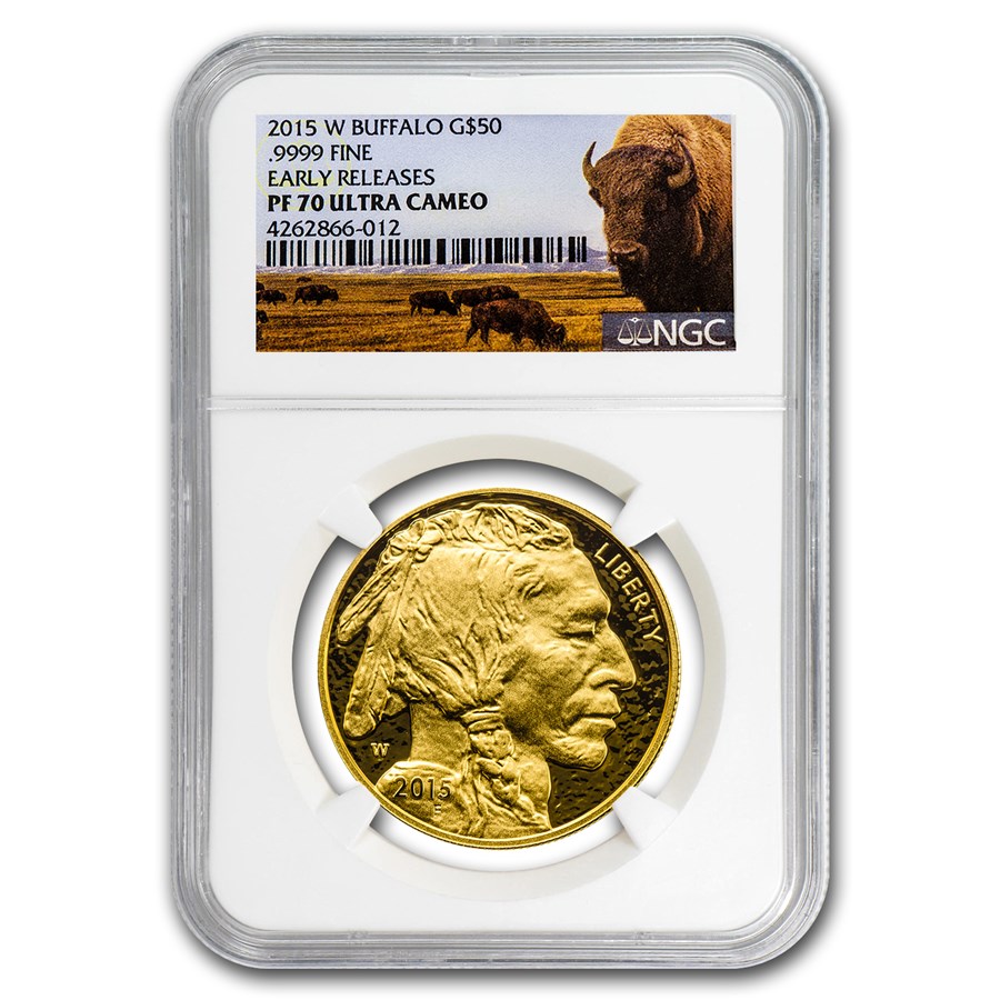 Buy 2015-W 1 oz Proof Gold Buffalo PF-70 NGC (ER, Buffalo Label) | APMEX
