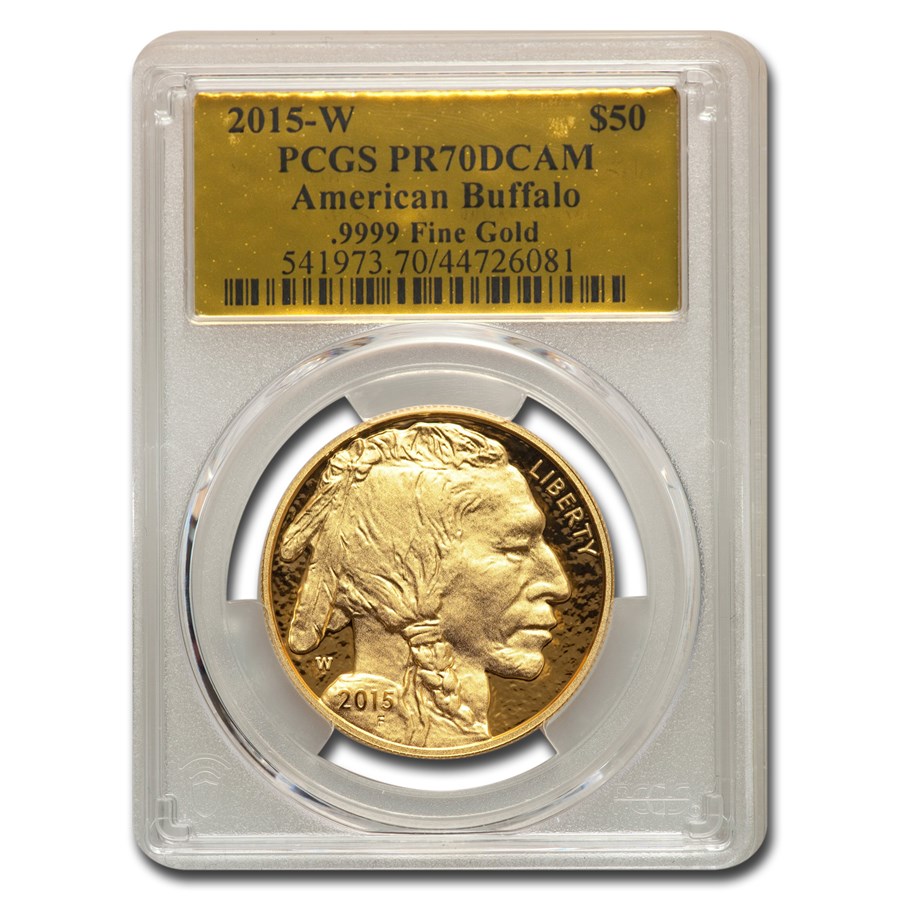 Buy 2015-W 1 oz Proof Gold Buffalo PR-70 PCGS (Gold Foil) | APMEX