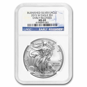 Buy 2015-W Burnished American Silver Eagle SP/MS-69 NGC | APMEX