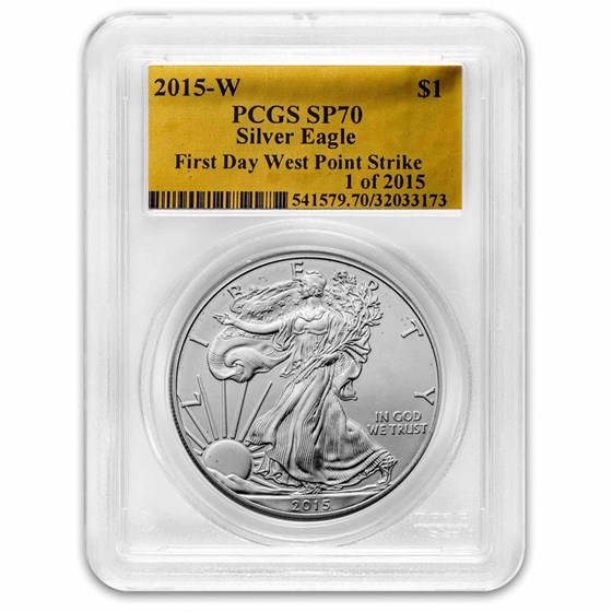 2015-W Burnished Silver Eagle SP-70 PCGS (FDI, West Point)