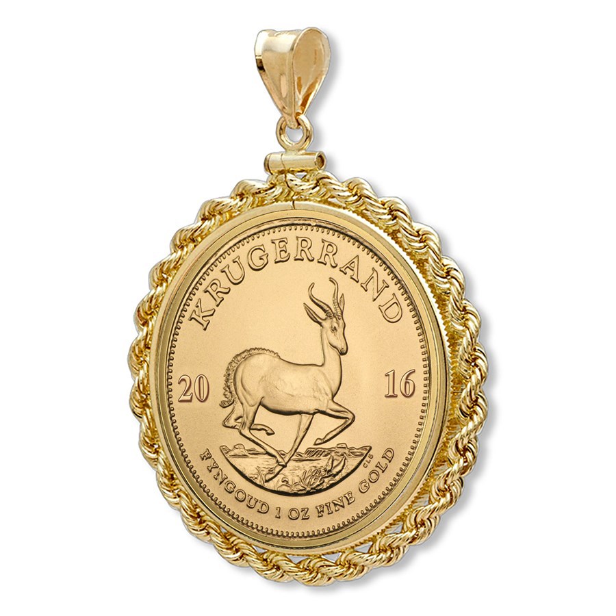 Buy 2016 1 oz Gold Krugerrand Pendant (Rope-ScrewTop Bezel) | APMEX