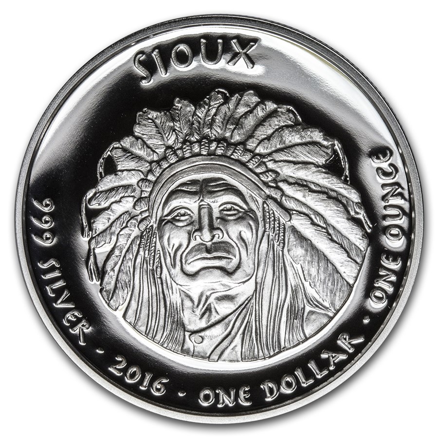 Buy 2016 1 oz Silver Proof State Dollars South Dakota Sioux | APMEX