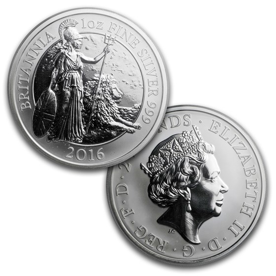 Buy 2016 2-Coin Silver Britannia Prf/Rev Prf Set #1 PR-70 PCGS (FS) | APMEX