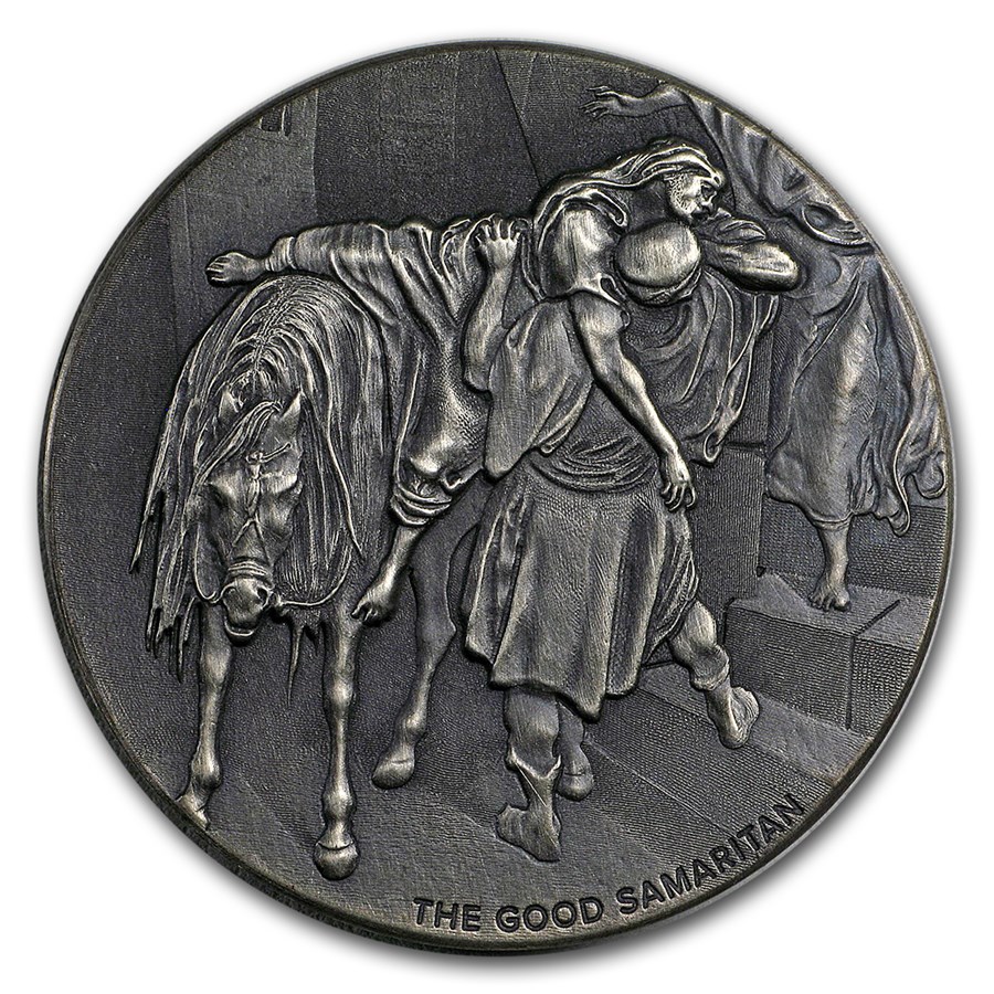Buy 2016 2 oz Ag Coin - Biblical Series The Good Samaritan (No Box) | APMEX