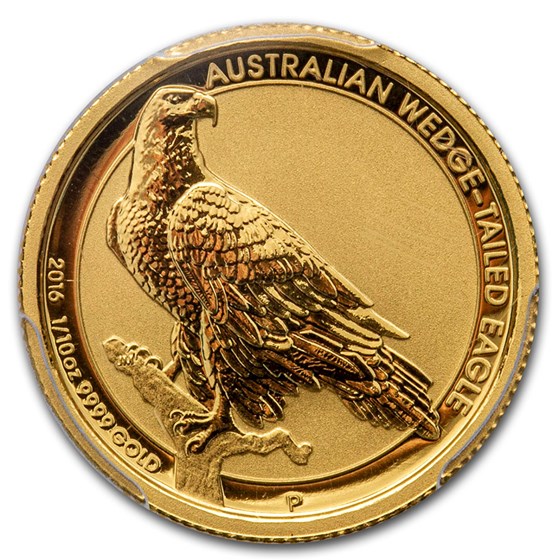 Buy 2016 Australia 1/10 oz Gold Wedge Tailed Eagle MS-70 PCGS | APMEX