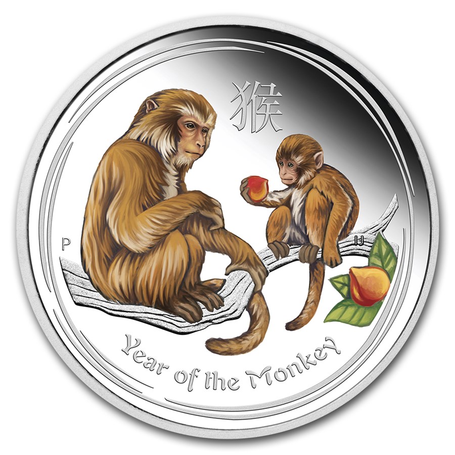 Buy 2016 Australia 1/2 oz Silver Lunar Monkey Proof (Colorized) | APMEX