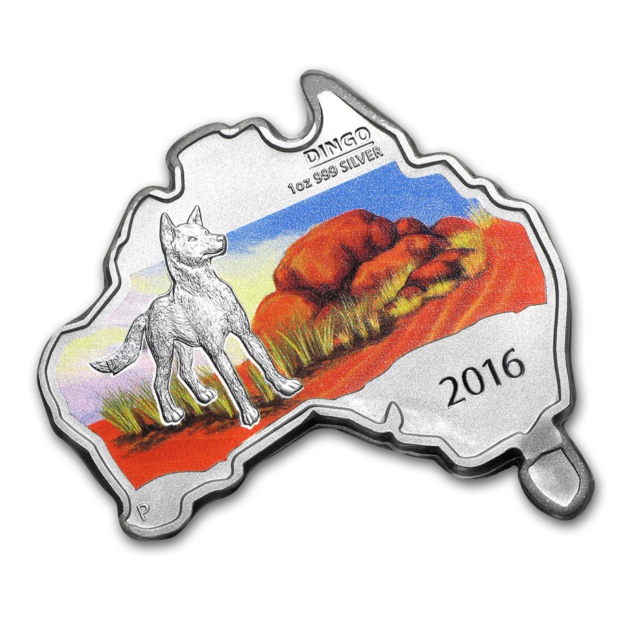 Buy 2016 Australia 1 oz Silver Wild Dingo (Map Shape) | APMEX