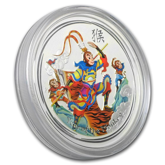 Buy 2016 Australia 5 oz Silver Lunar Monkey King Colorized BU | APMEX