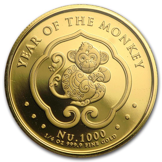 Buy 2016 Bhutan 1/4 oz Proof Gold Lunar Monkey | APMEX