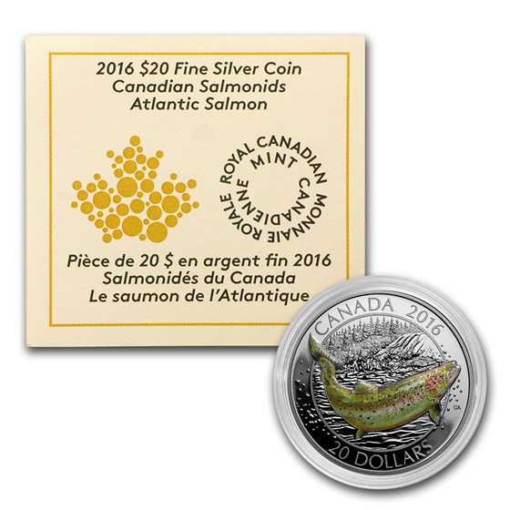 Buy 2016 Canada 1 oz Silver $20 Atlantic Salmon (Capsule Only) | APMEX