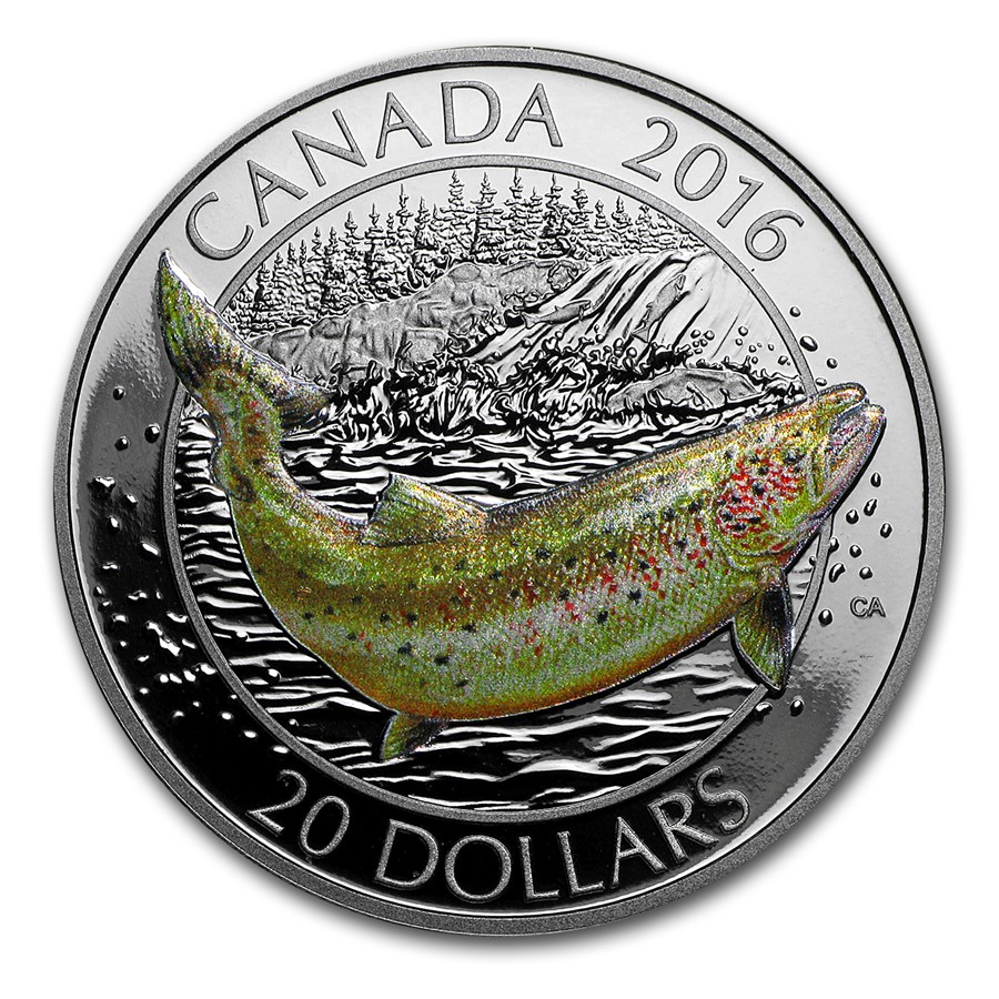 Buy 2016 Canada 1 oz Silver $20 Atlantic Salmon (Capsule Only) | APMEX
