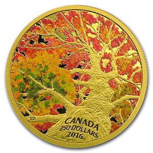 Buy 2016 Canada 2 oz Gold $250 Maple Canopy: Kaleidoscope of Color | APMEX