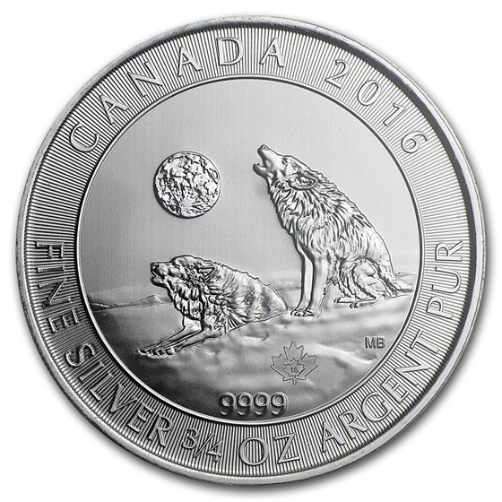 Buy 2016 Canada 3/4 oz Silver Howling Wolves MS-69 PCGS (FS) | APMEX