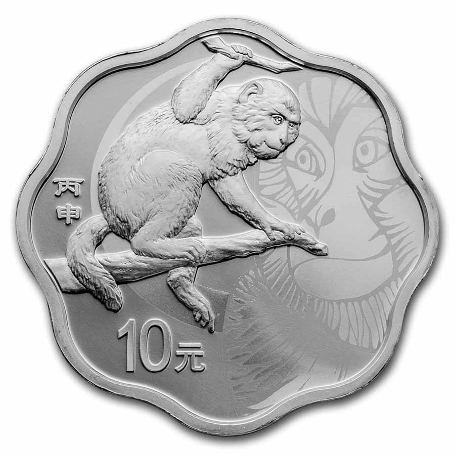 Buy 2016 China 1 oz Silver Flower Monkey Proof (w/Box & COA) | APMEX