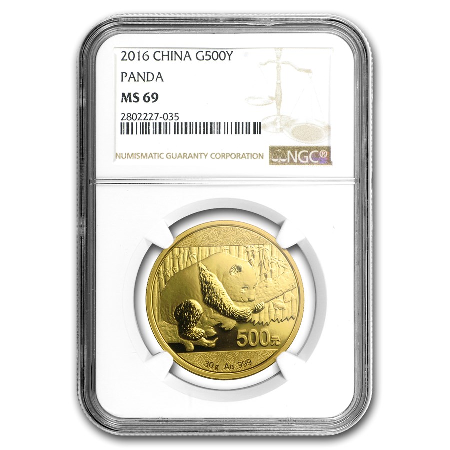 Buy 2016 China 30 Gram Gold Panda MS-69 NGC | APMEX