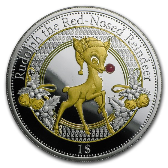 Buy 2016 Christmas Island Proof Silver Rudolph the Red-Nosed Reindeer ...