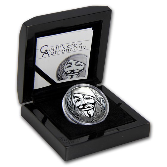 Buy 2016 Cook Islands 1 oz Silver $5 Guy Fawkes Mask | APMEX