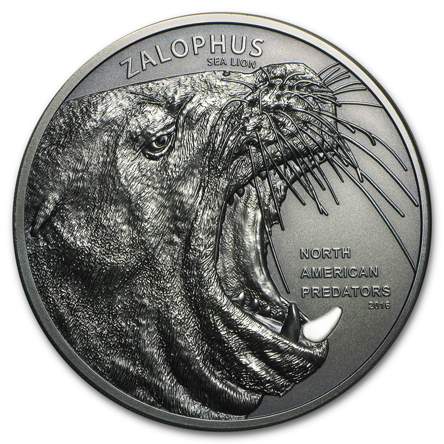Buy 2016 Cook Islands 2 oz Silver North American Predators Sea Lion | APMEX